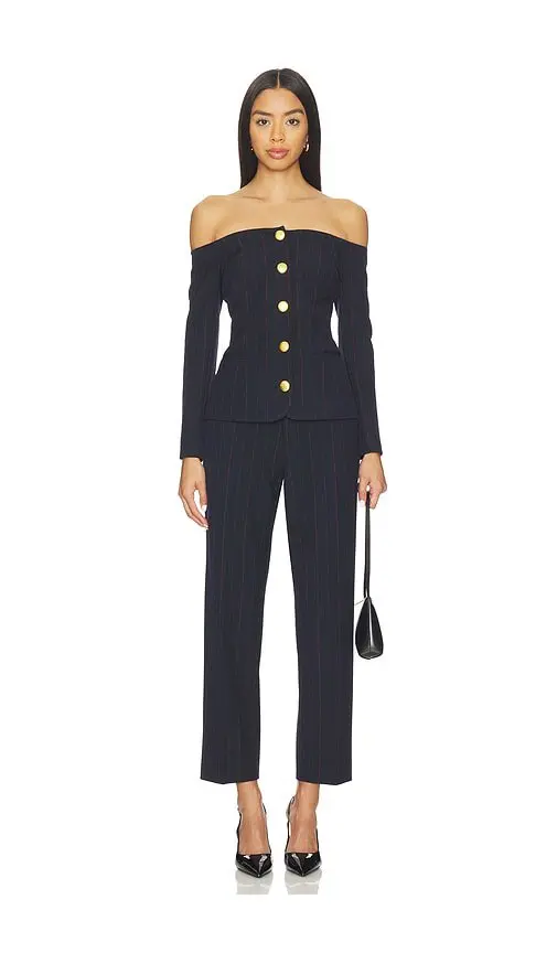 L'Agence Alice Off Shoulder Blazer