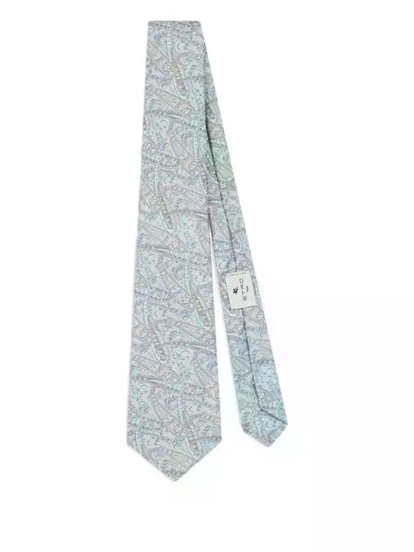 Etro Jacquard Floral Paisley Neck Tie - Neutrals