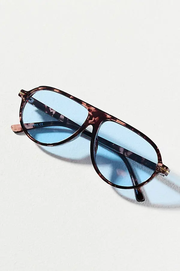 I-SEA Small Aviator Sunglasses - Tortoise/blue