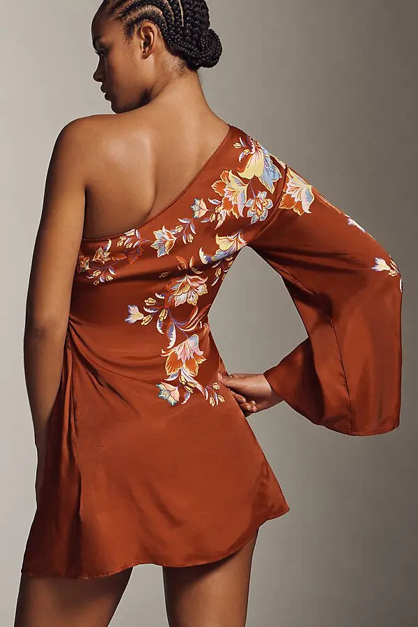 Farm Rio X One-Shoulder Mini Dress In Floral Beauty - 29% Off | Editorialist