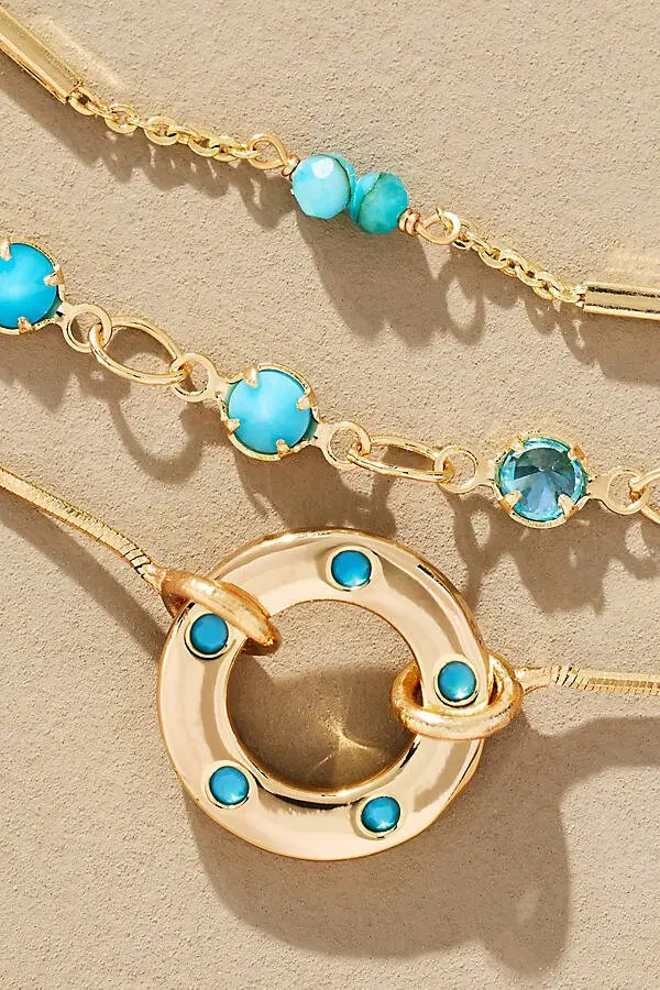 Anthropologie Birthstone Layered Necklace - December