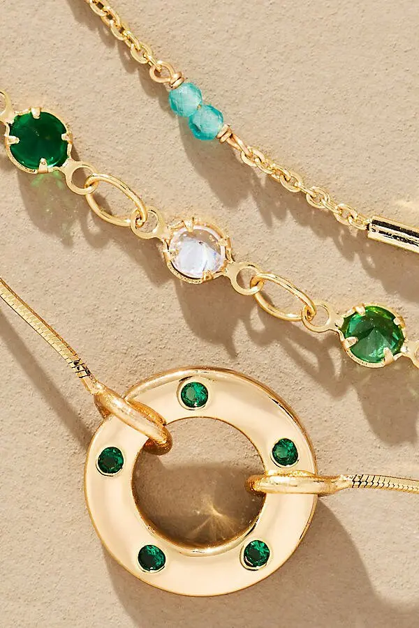 Anthropologie Birthstone Layered Necklace - May