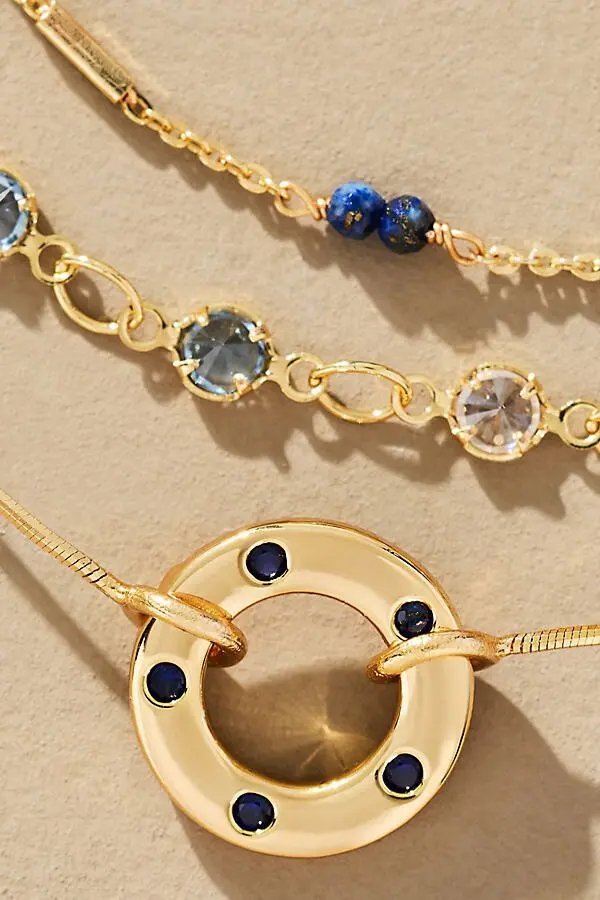 Anthropologie Birthstone Layered Necklace - September