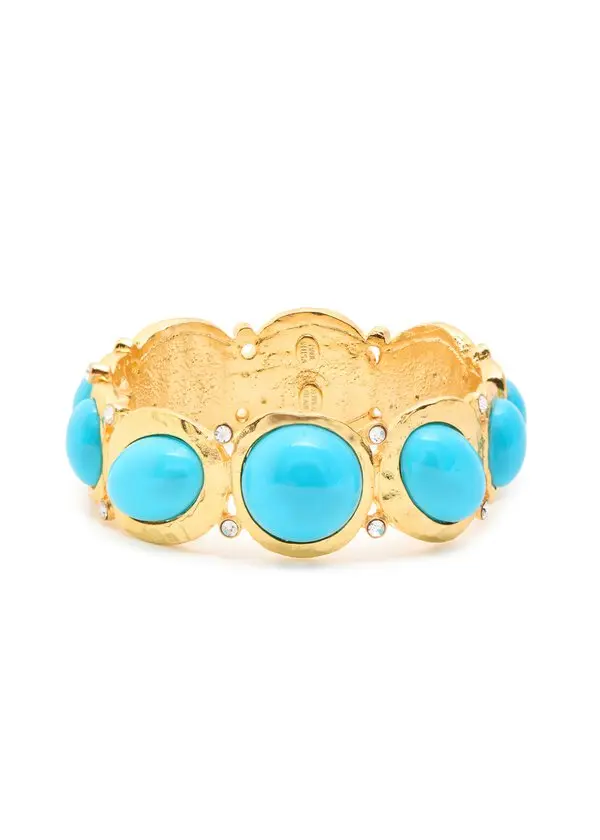 KENNETH JAY LANE Cabochon 22kt Gold-plated Bracelet - Turquoise
