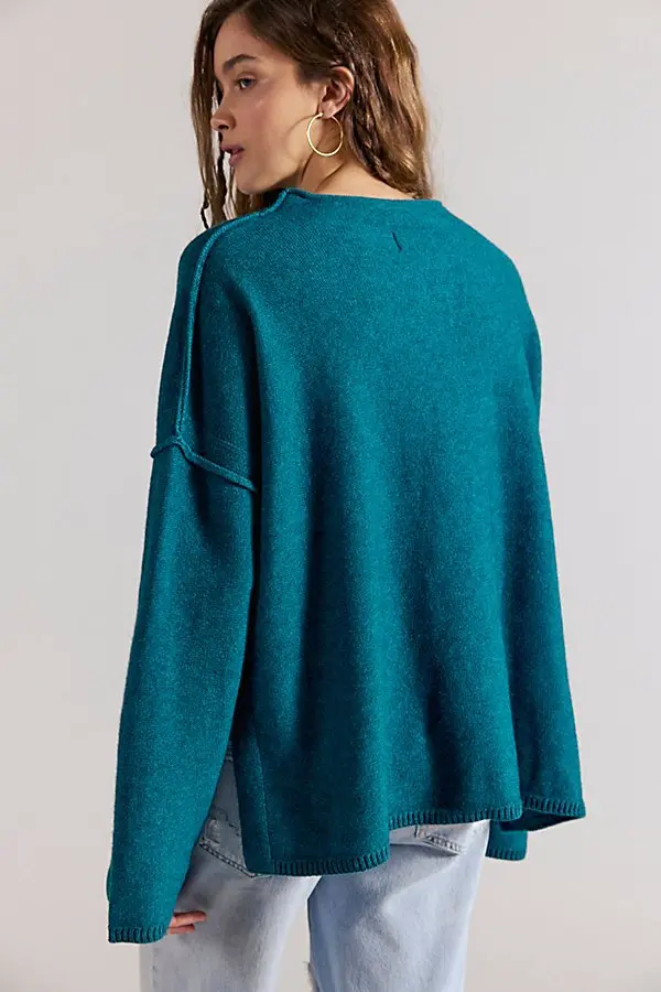 Free People We The Free Good And Kind Rollneck Pullover - Everglade Heather