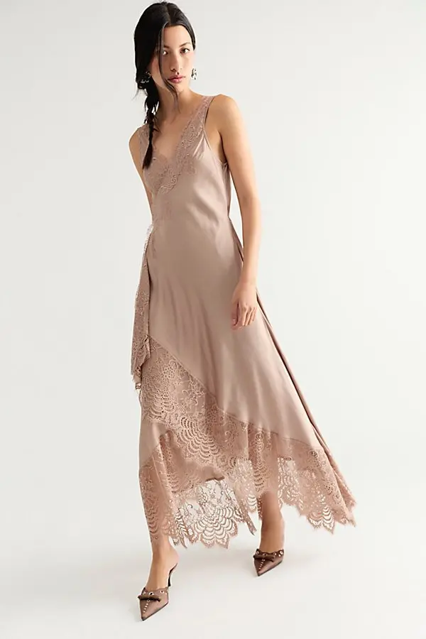 NIGEL PRESTON Soho Wrap Midi Dress - Cobblestone