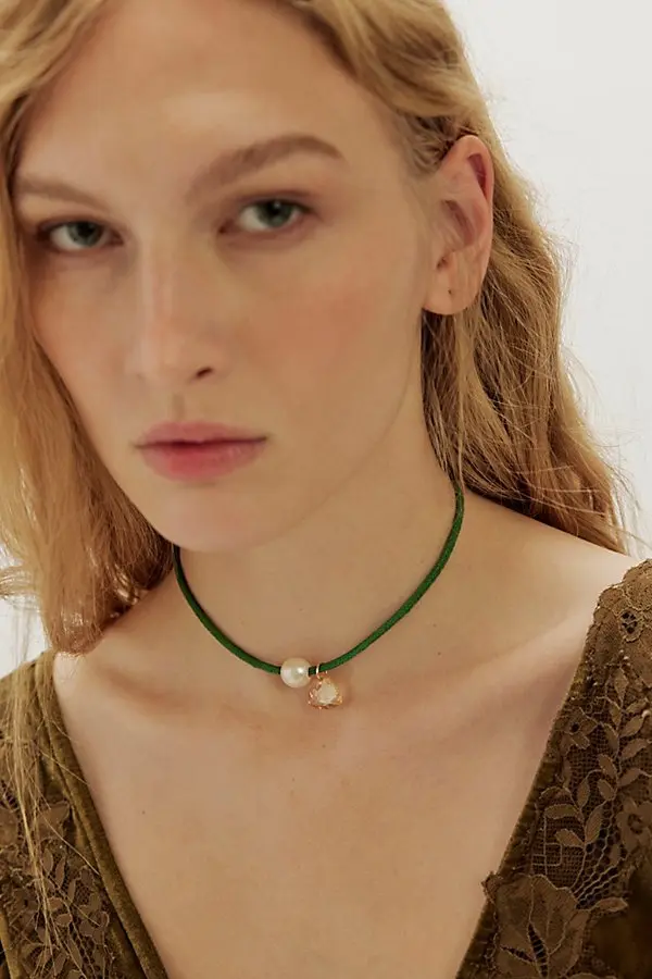 Chan Luu Convertible Pearl And Crystal Necklace - Green