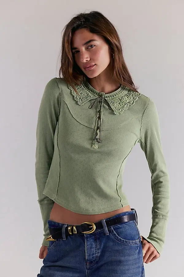 Free People We The Free Sweet Whisper Henley