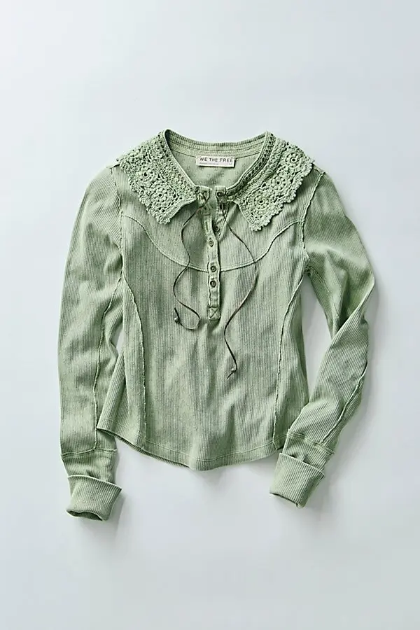 Free People We The Free Sweet Whisper Henley