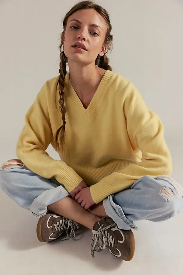 Free People Houston Street Softspun Pullover - Sunlight