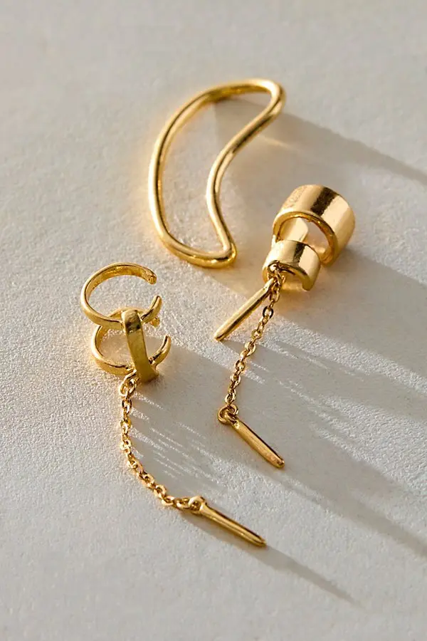 Free People Naomi Ear Cuff Set - Gold