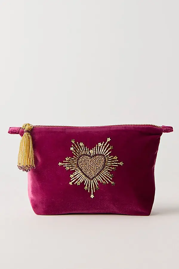 OLIVIA DAR Sparkle Heart Pouch - Love Potion