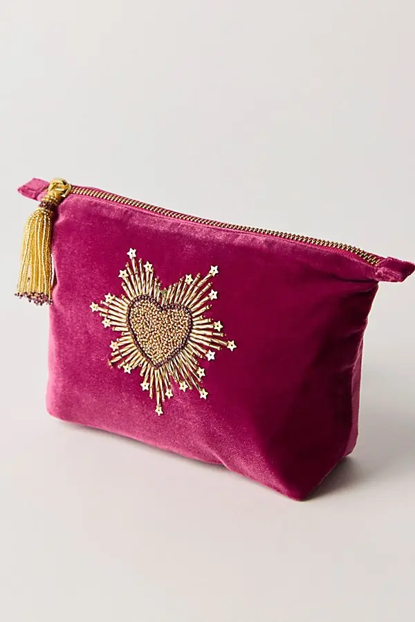 OLIVIA DAR Sparkle Heart Pouch - Love Potion