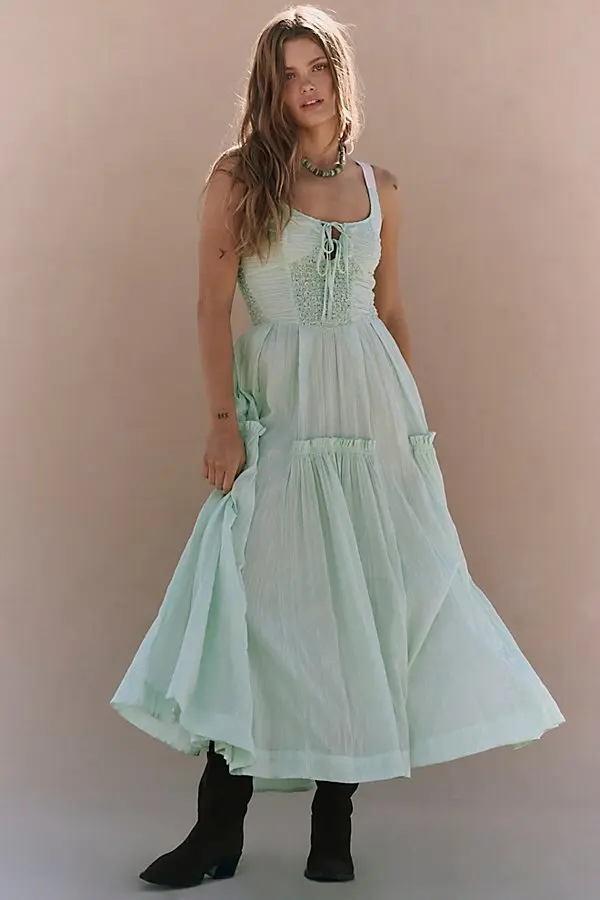 Free People A Masterpiece Maxi Dress - Bay