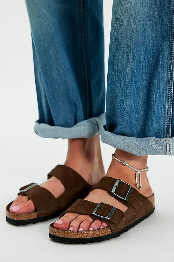 BIRKENSTOCK Arizona Soft Footbed Sandals - Carafe Suede