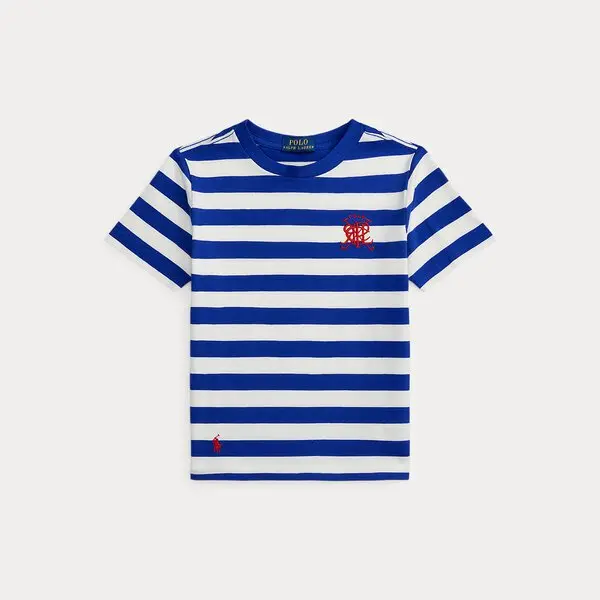 Ralph Lauren Crest Striped Cotton Tee