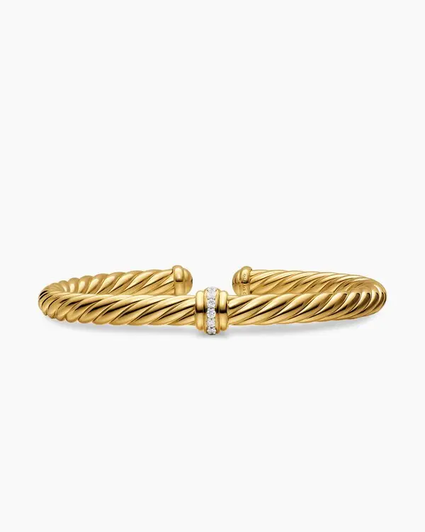 David Yurman Cablespira® Flex Center Station Bracelet - Diamond