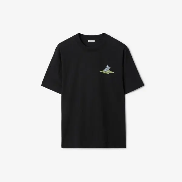 Burberry Sleeping Knight Cotton T-shirt - Black