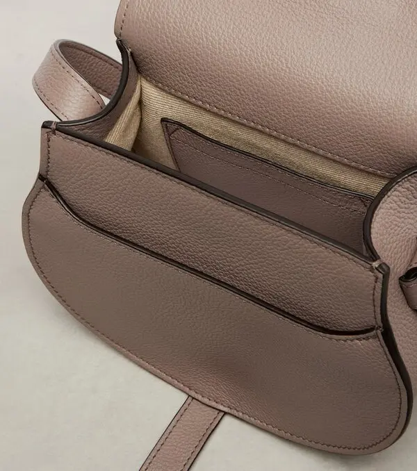 Chloé Marcie Small Leather Crossbody Bag - Grey