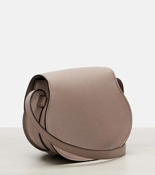 Chloé Marcie Small Leather Crossbody Bag - Grey