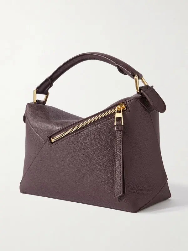 Loewe Puzzle Edge Small Textured-leather Shoulder Bag - Brown