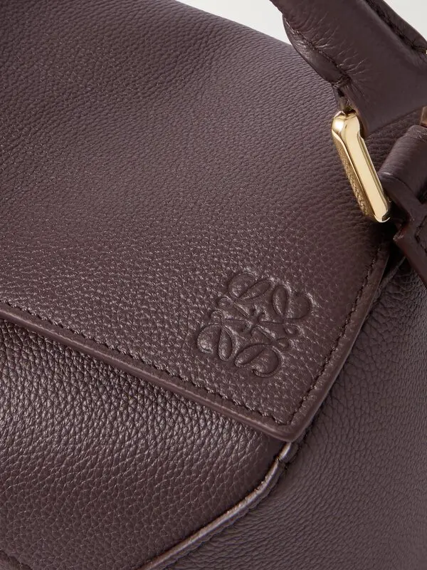 Loewe Puzzle Edge Small Textured-leather Shoulder Bag - Brown