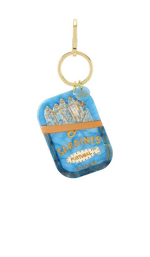 SOLAR ECLIPSE Hand-painted Sardines Bag Charm Keychain - Black