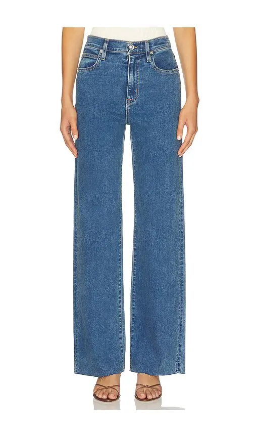 SLVRLAKE Grace Wide Leg Jeans - Blue