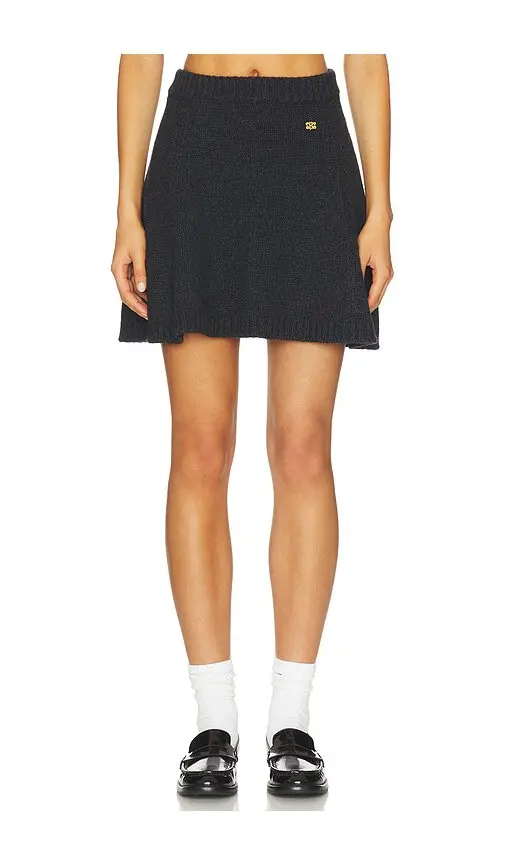 GANNI Chunky Wool Mix Mini Skirt