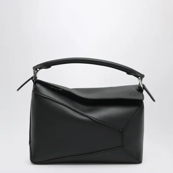 Loewe Small Puzzle Edge Bag In Leather - Black