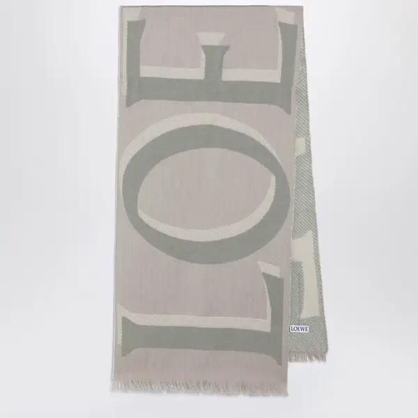 Loewe Wool And Cashmere Scarf - Beige