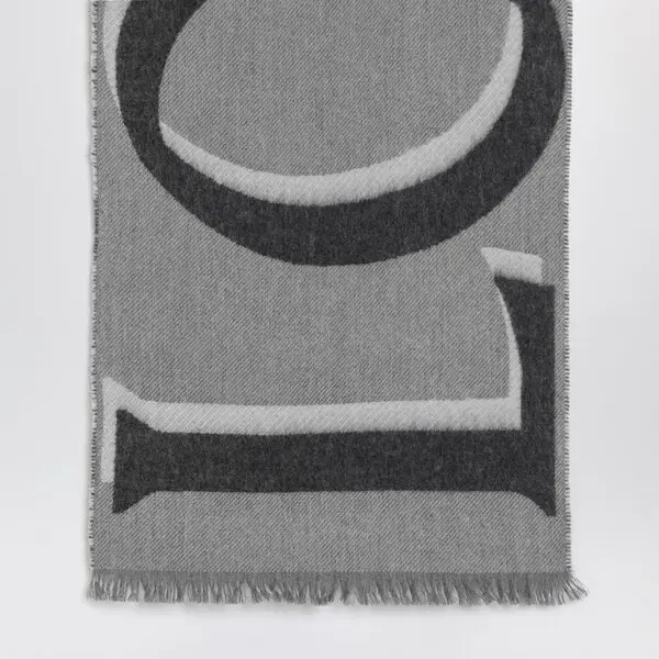 Loewe Gray Wool And Cashmere Scarf