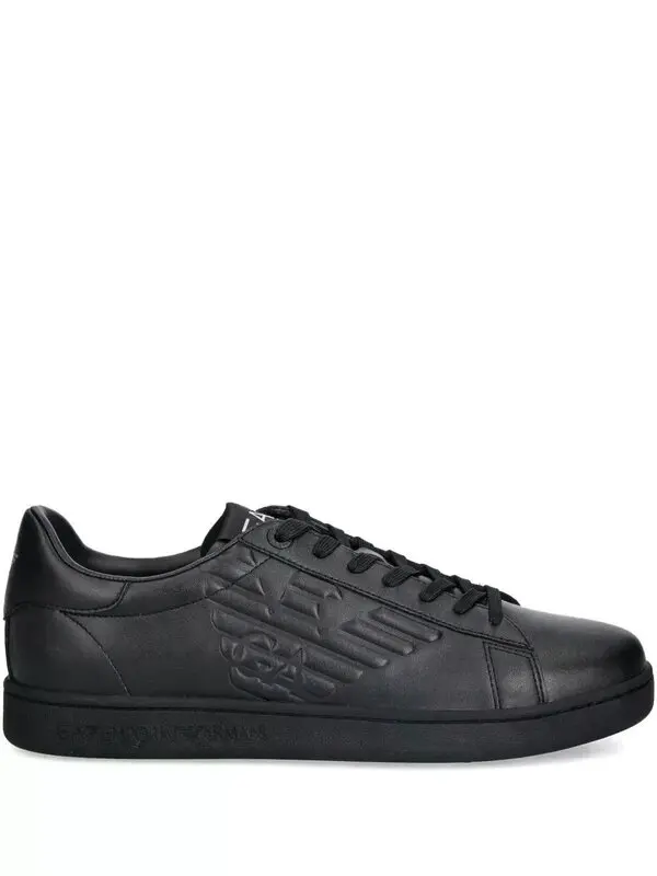EA7 Logo-detail Lace-up Sneakers - Black