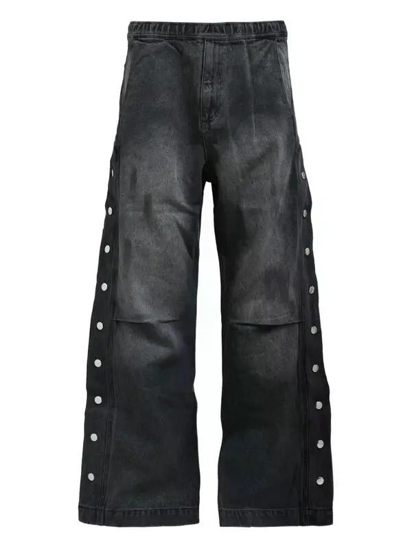 BREATH Button-embellished Jeans - Grey