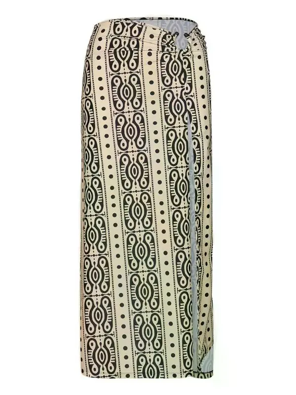 Johanna Ortiz Nuevo Destino Printed Midi Skirt
