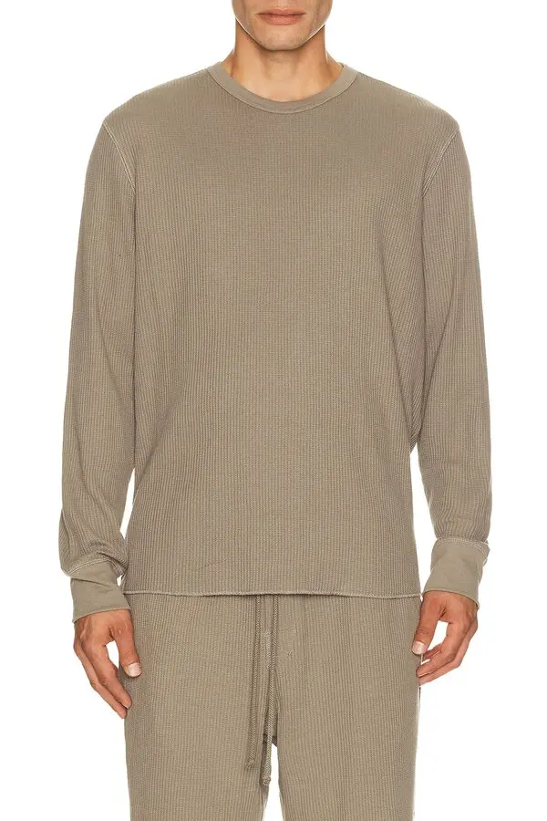 SKIMS Waffle Long Sleeve Top - Mink