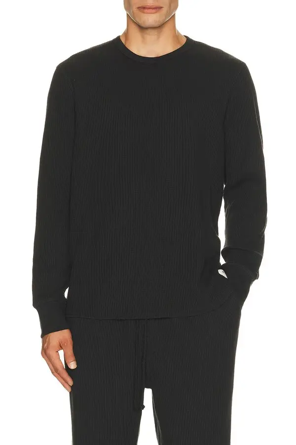 SKIMS Waffle Long Sleeve Top - Onyx