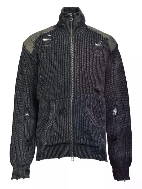 BREATH Distressed-details Cardigan