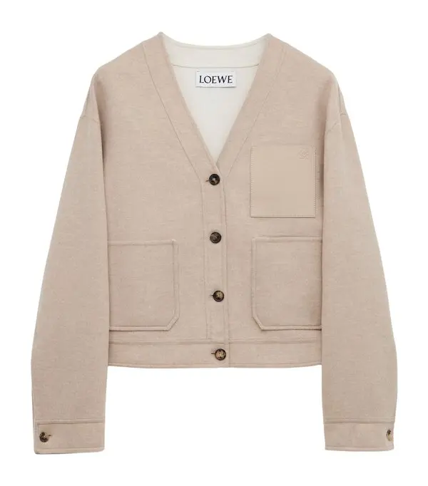 Loewe Wool-cashmere Anagram Cardigan