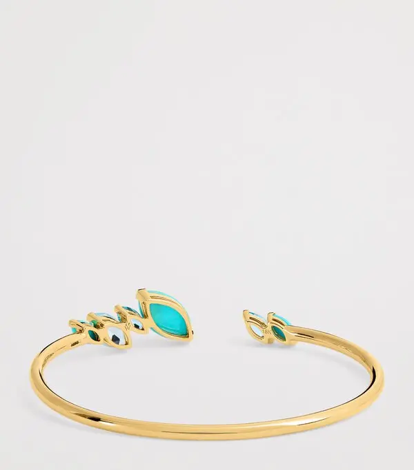 EMILY P. WHEELER Yellow Topaz And Turquoise Batik Cuff