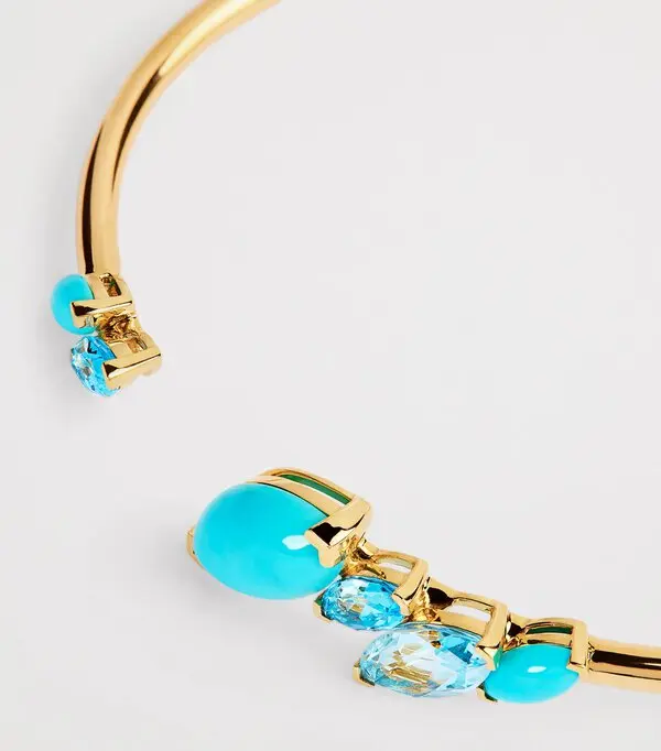 EMILY P. WHEELER Yellow Topaz And Turquoise Batik Cuff