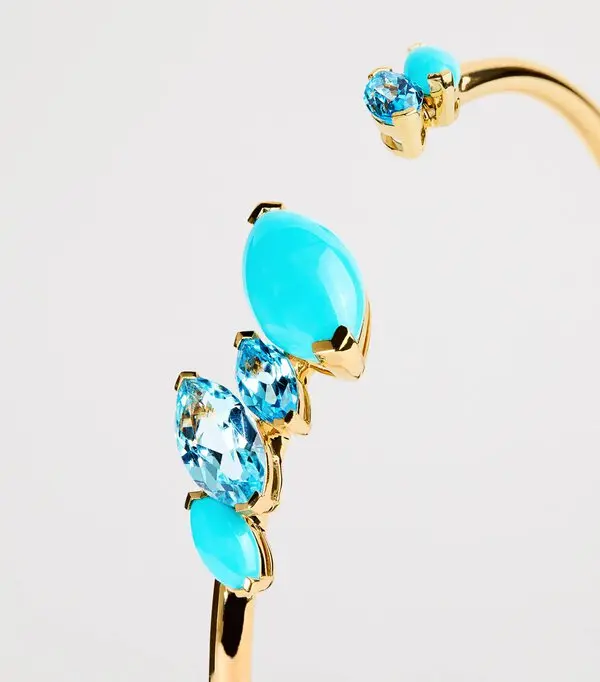 EMILY P. WHEELER Yellow Topaz And Turquoise Batik Cuff