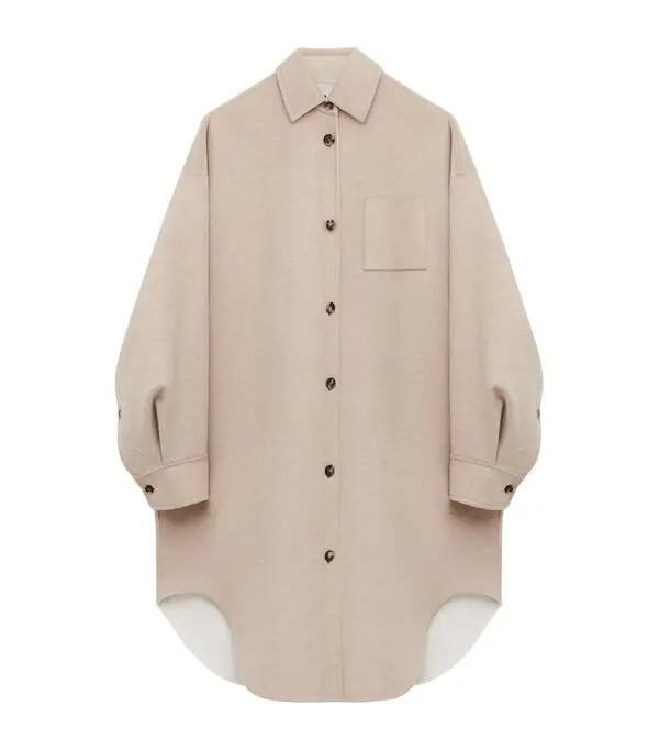 Loewe Wool-cashmere Collared Overcoat