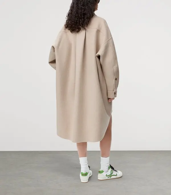 Loewe Wool-cashmere Collared Coat - Beige
