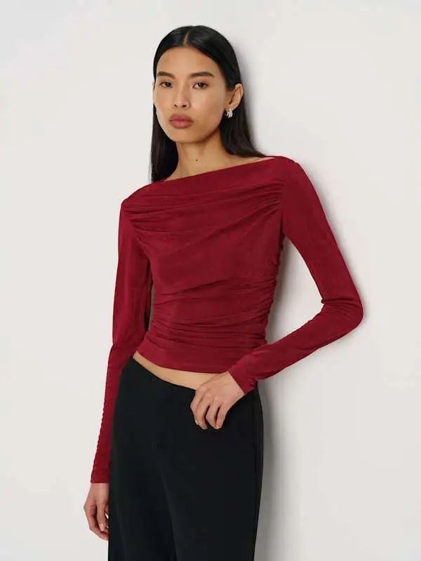 REFORMATION Berlin Knit Top - Red