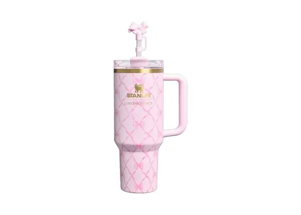 STANLEY 1913 X Loveshackfancy 40oz Tumbler - Baby Bow Pink Peppermint
