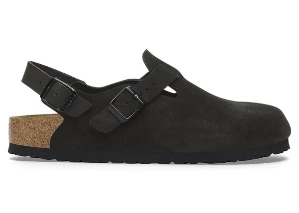 BIRKENSTOCK Tokio Suede Clogs - Black