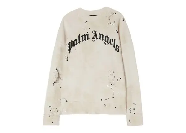Palm Angels Glittered Logo Sweatshirt