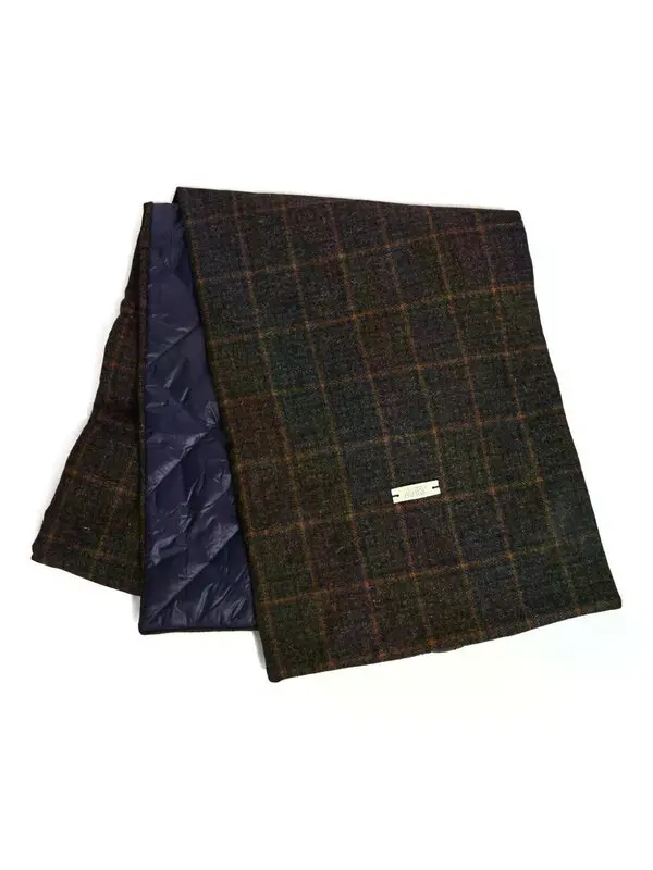 AUTRY Quilted Tartan Double-face Scarf - Brown