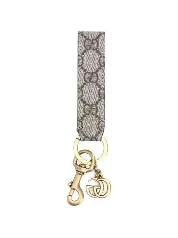 Gucci Ophidia Gg Monogram Keyring - Grey